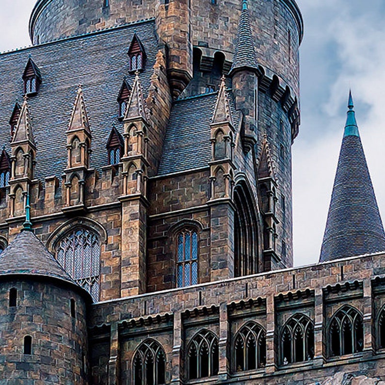 Castle of Magic Wizards Self adhesive wallpaper Peel & | Etsy