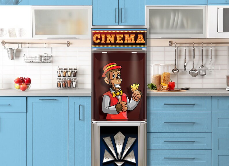 Cinema Ticket Booth - Mural for Door, Wall, Fridge, Sticker, Skin ...