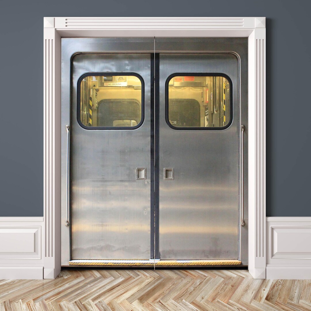 Train Car Double Door Sticker Covers - Subway Carriage at Chicago ...