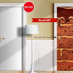Chocolate Cake - Door Mural, Peel and Stick Decal, Sticker, Cover - ALL ...
