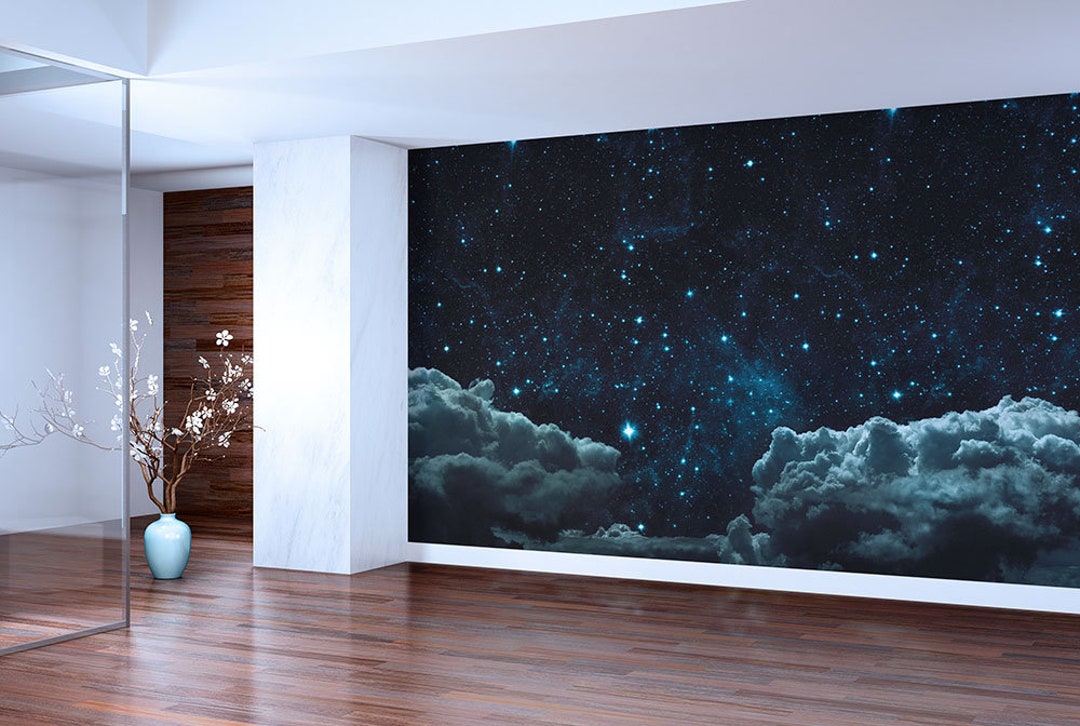 Starry Night Sky - Vinyl Self Adhesive Wallpaper, Decal. - Etsy