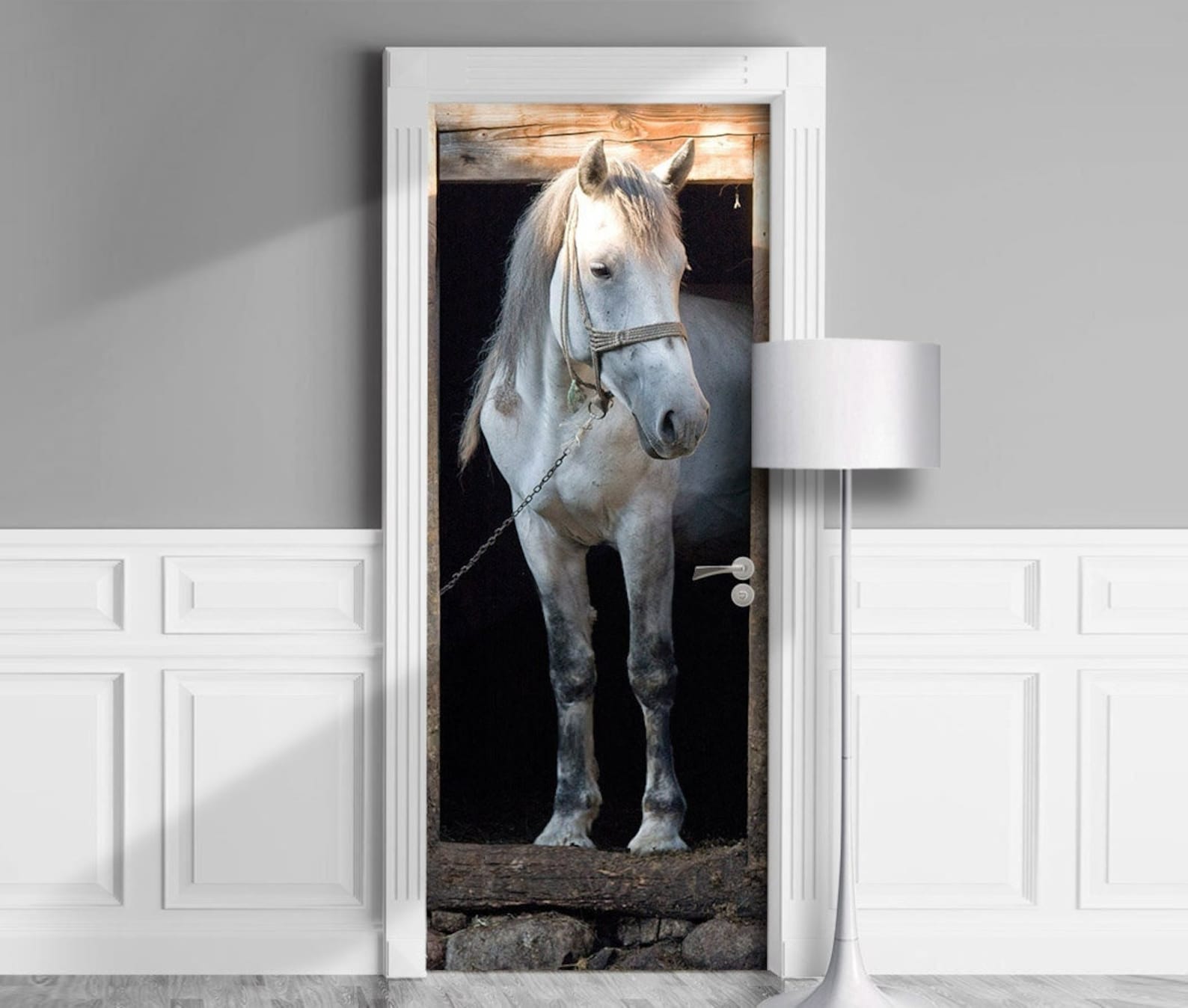 Horse in Stable Door Mural Removable Decal Self-adhesive - Etsy