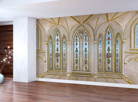 Wizards Castle Interior Removable Wall Mural Peel and Stick - Etsy