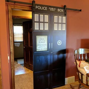 Policebox Door Mural Sticker Cover - Peel & Stick Removable Decole ...