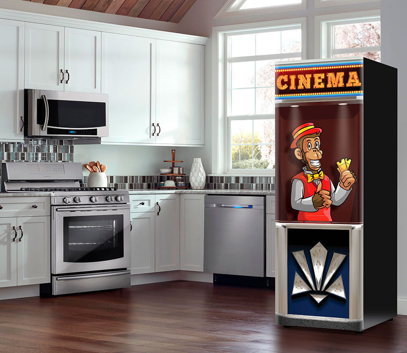 Cinema Ticket Booth Mural for Door Wall Fridge Sticker - Etsy