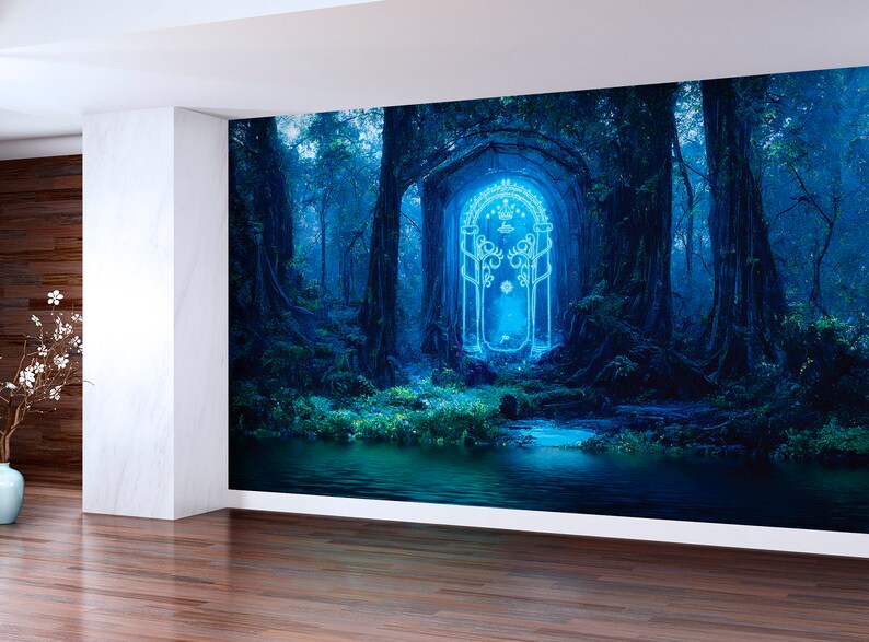 Magic Gates Self-adhesive Removable Mural Decal Wallpaper - Etsy
