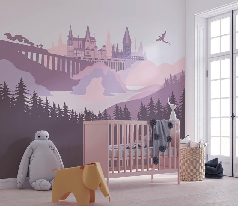 View on the Wizards' Castle in the Lavender and Blush - Self-adhesive ...