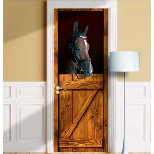 Horse in Stall Sticker for Door Wall or Fridge. Peel & | Etsy