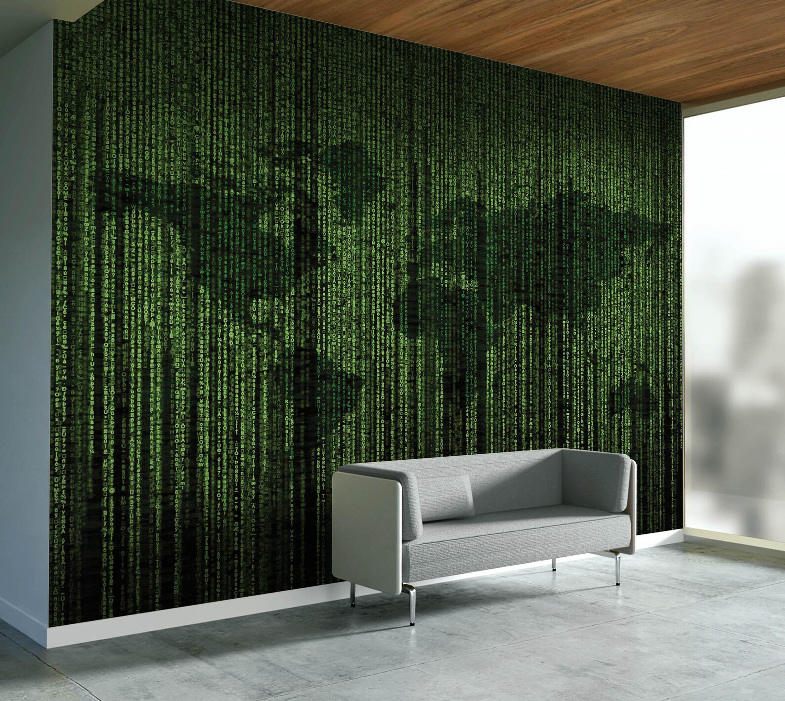 Digital World Wall Mural, Decor for IT Department, Removable Decal ...