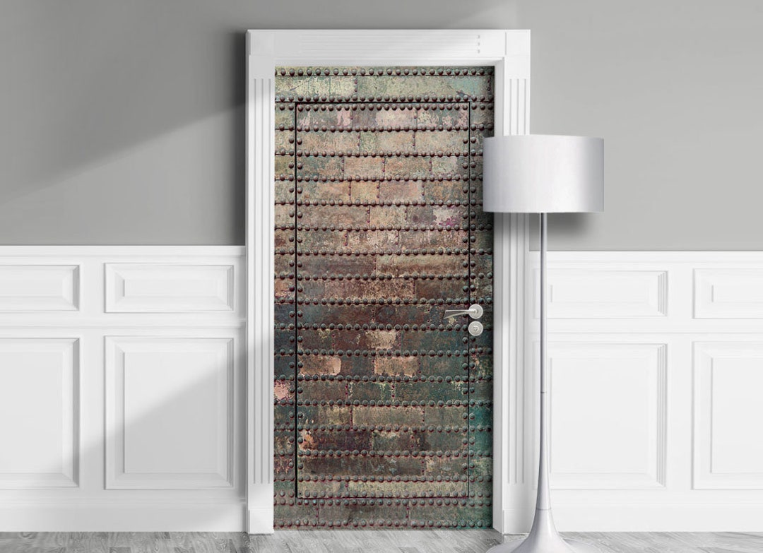 Door Mural Steampunk Rustic Portal, Garage Entrance. Decal for Window ...