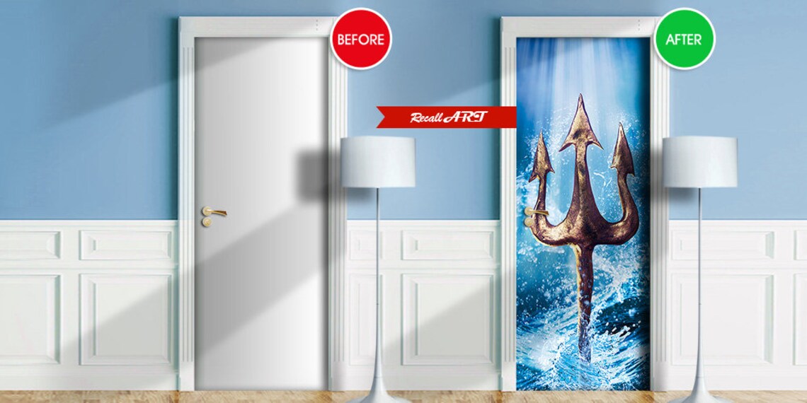 Trident of Poseidon Neptune Lord of the Seas Peel & Stick | Etsy