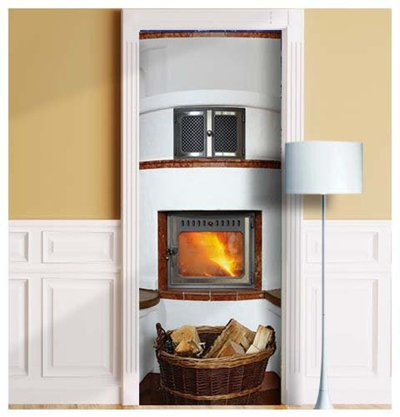 Fireplace Hearth Mural for Door Wall Fridge Sticker - Etsy