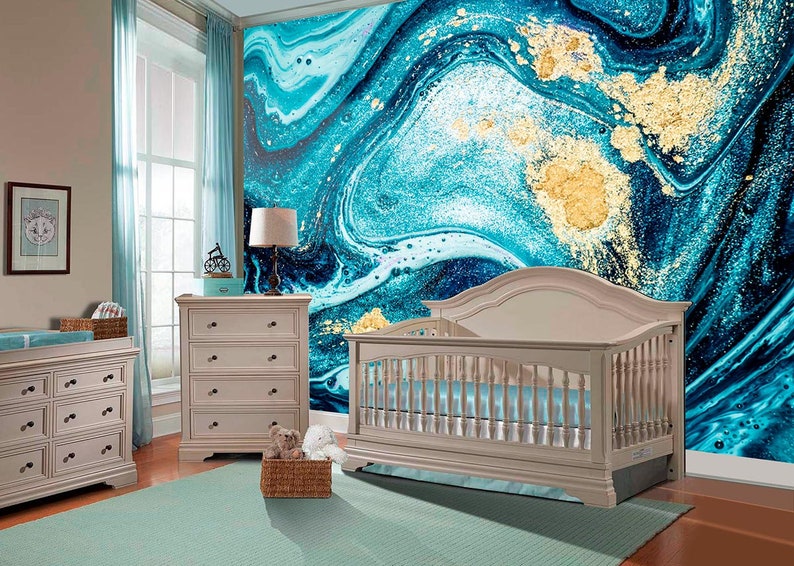 Turquoise Marble Removable Sticky Mural Vinyl Self Adhesive - Etsy