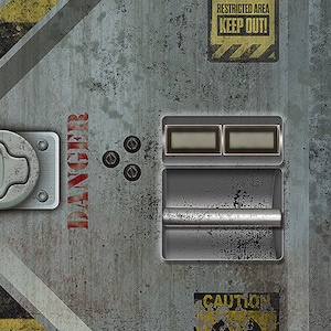 Sci-fi Bunker Core Armored Metal Door - Peel & Stick Door Mural ...