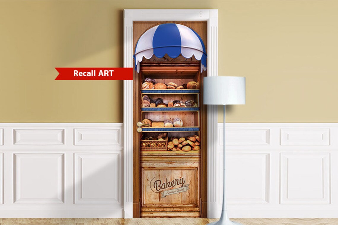 Door Mural Bakery Shop. Decal for Window Wall Fridge Peel | Etsy