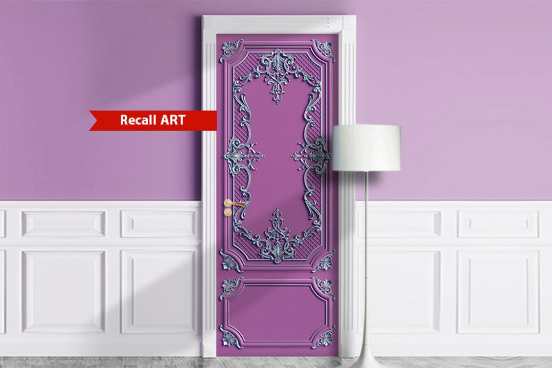 Door Mural - Rose Classic Door. Decal for Window, Wall, Fridge, Sticker ...
