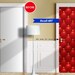 Red Leather Door Peel and Stick Door Mural, Sticker, Cover, Decal ALL ...