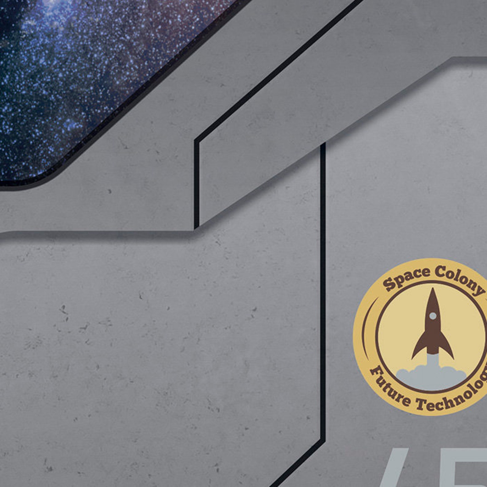 Door Mural Spaceship Air Lock, Gateway. Decal for Window, Wall, Fridge ...