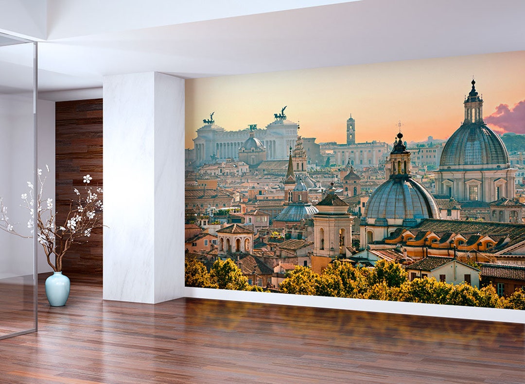 Rome Landscape, Roman Roofs, Italy - Vinyl Self Adhesive Wallpaper ...