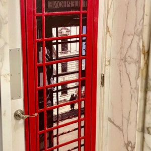 Phone Box Door Mural - London Telephone Booth Decal. Peel and Stick ...