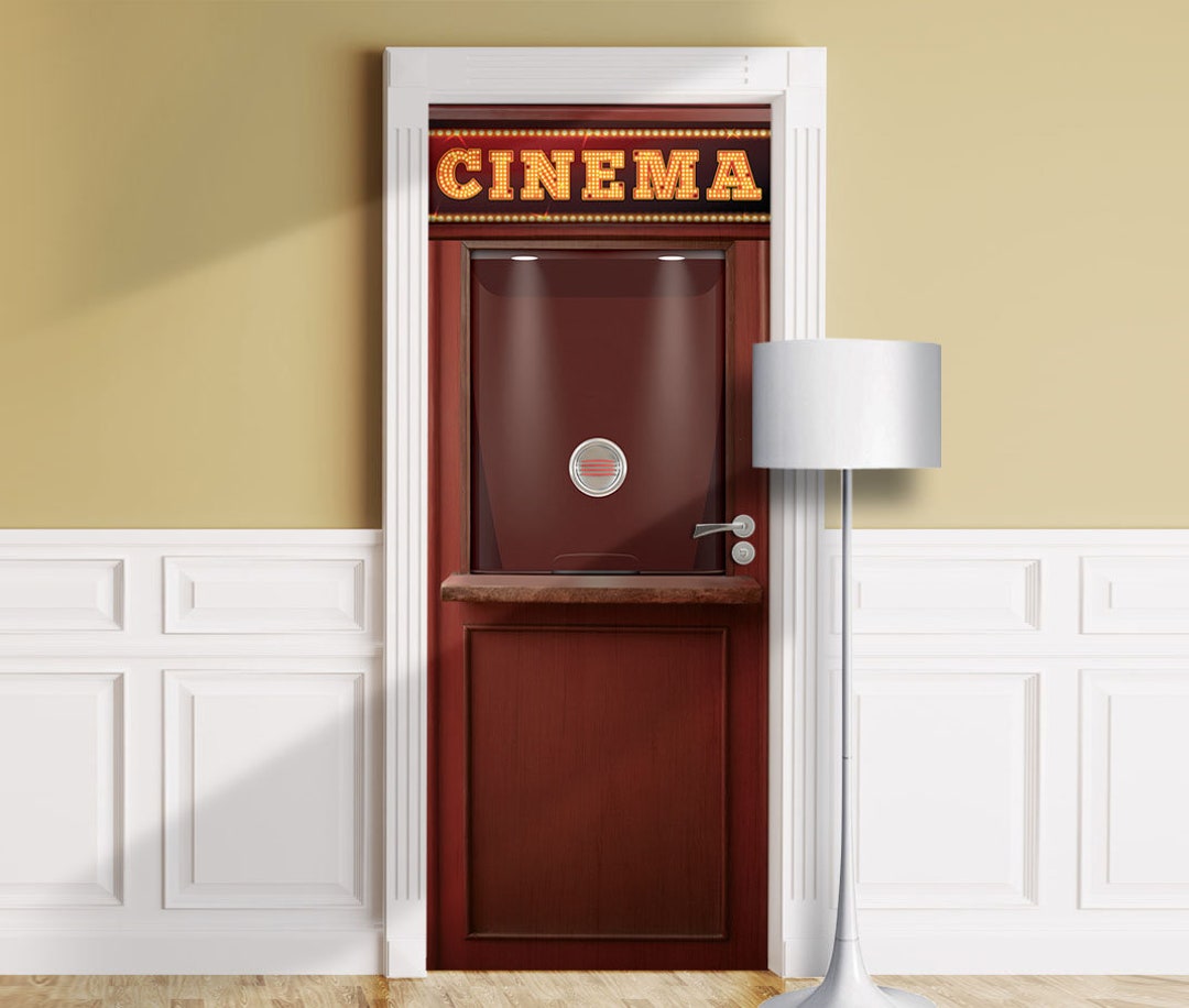 Cinema Ticket Office - Door Mural. Wall Art Decal, Peel and Stick, Self ...