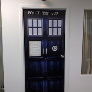 Policebox Door Mural Sticker Cover - Peel & Stick Removable Decole ...