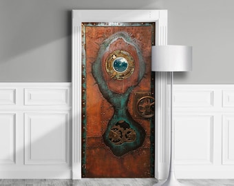 Alien Portal - Door Mural, Removable Decal, Self-adhesive Cover, Cling ...