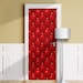 Red Leather Door - Peel and Stick Door Mural, Sticker, Cover, Decal ...