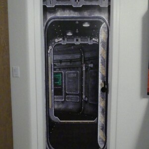 Bunker Sci-fi Door, Spaceship, Man Cave - Mural for Door, Wall, Fridge ...