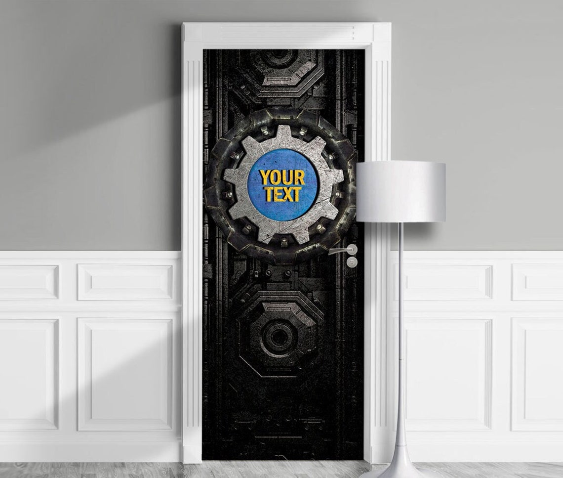 Gamer's Door Mural - Armoured Vault, Bunker, Airlock, Gateway. Decal ...