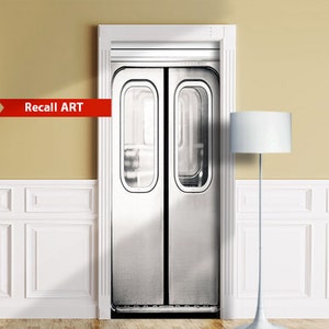Subway Silver Carriage Mural for Door Wall Fridge - Etsy