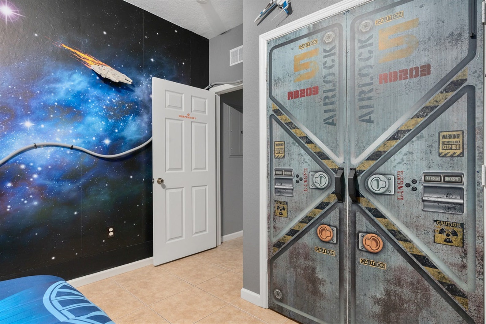 Door Wrap Sci-fi Armored Bunker Design, Removable Peel and Stick Vinyl ...