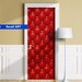 Red Leather Door Peel and Stick Door Mural, Sticker, Cover, Decal ALL ...