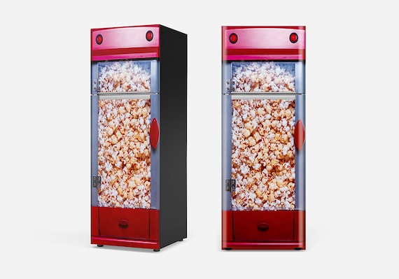 Fridge Wrap Popcorn Maker. Cinema. Decal for Door Wall | Etsy