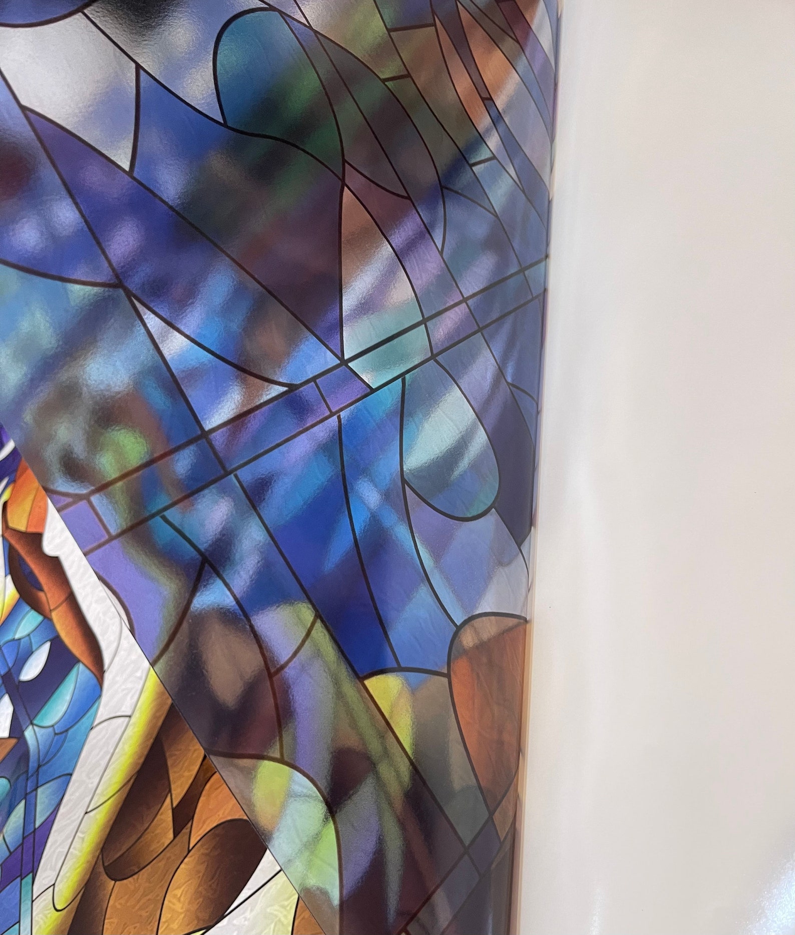 Stained Glass With Mermaid Translucent Mural for Door, Window, Sticker ...