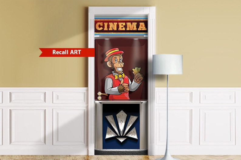 Cinema Ticket Booth Mural for Door Wall Fridge Sticker - Etsy