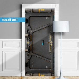 Door Mural Sci Fi Armoured Bunker Gateway. Decal for | Etsy