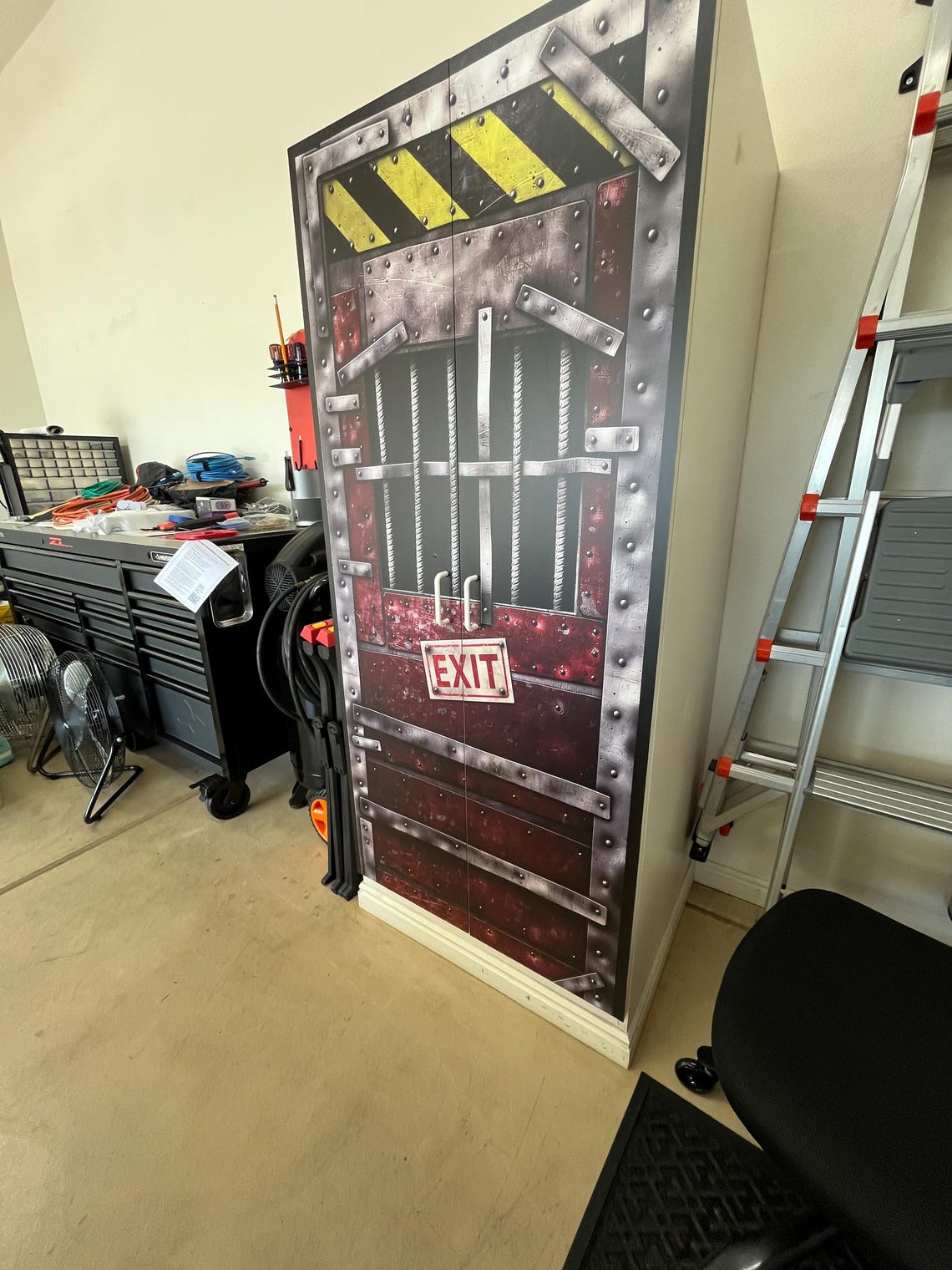 Gamer's Safe House Exit - Mural for Door, Wall, Fridge, Prison Grates ...