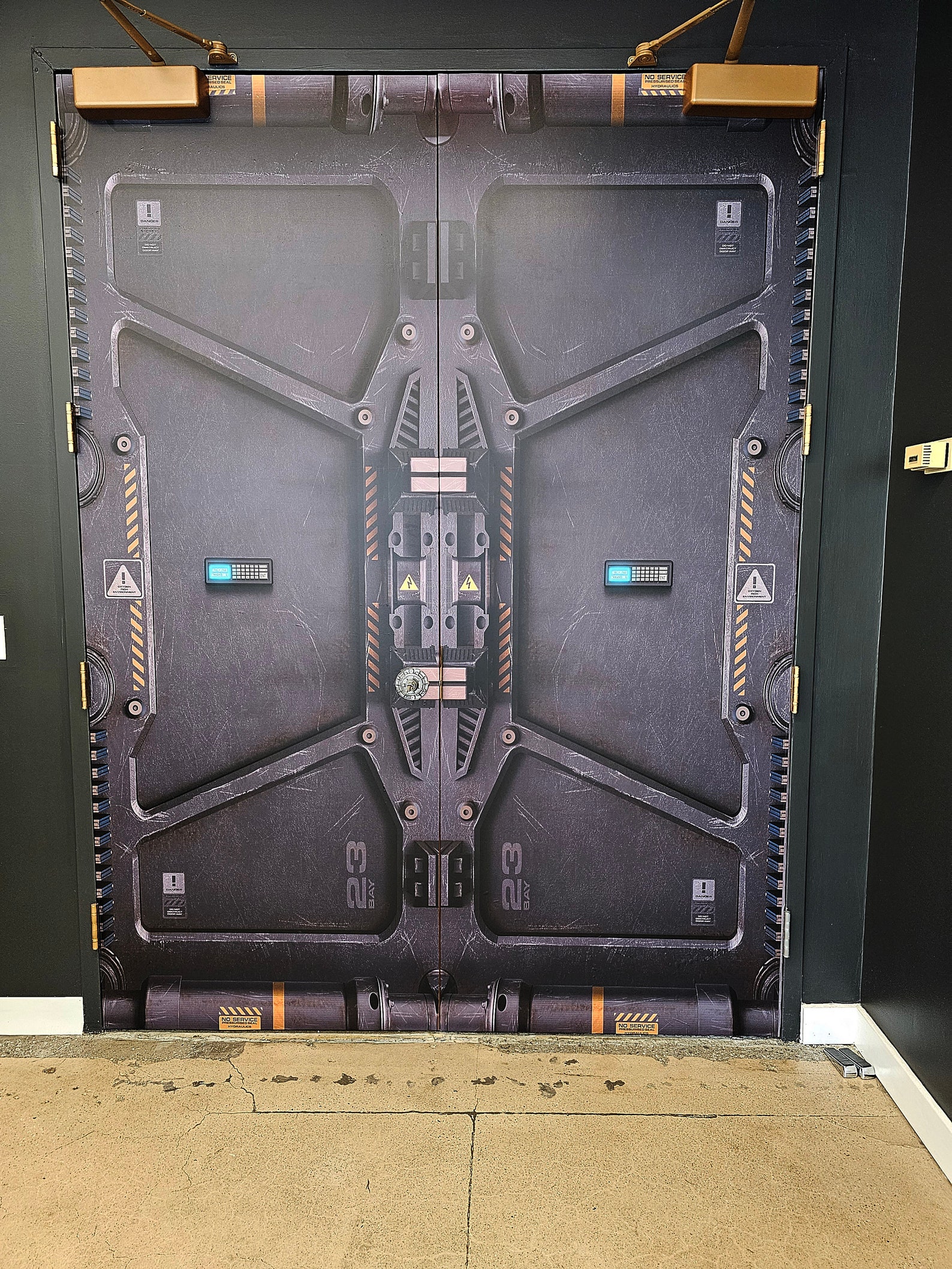 Door Mural Sci Fi Armoured Bunker, Gateway. Decal for Window, Wall ...