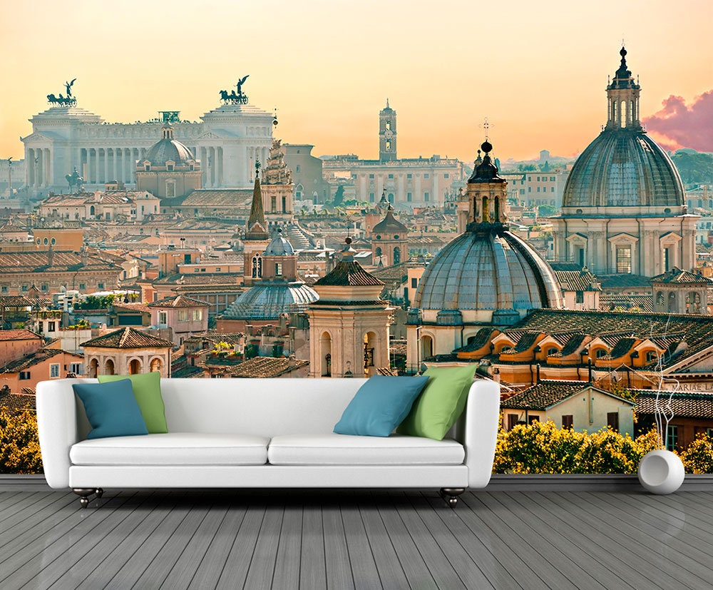 Rome Landscape Roman Roofs Italy Vinyl Self Adhesive - Etsy