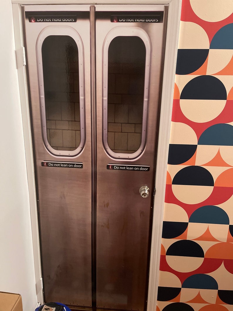 Door Mural - New York Subway Car, Metro Carriage, Underground. Sticker ...