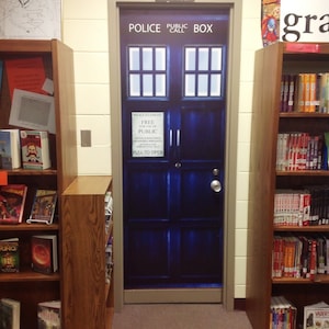 Policebox Door Mural Sticker Cover - Peel & Stick Removable Decole ...