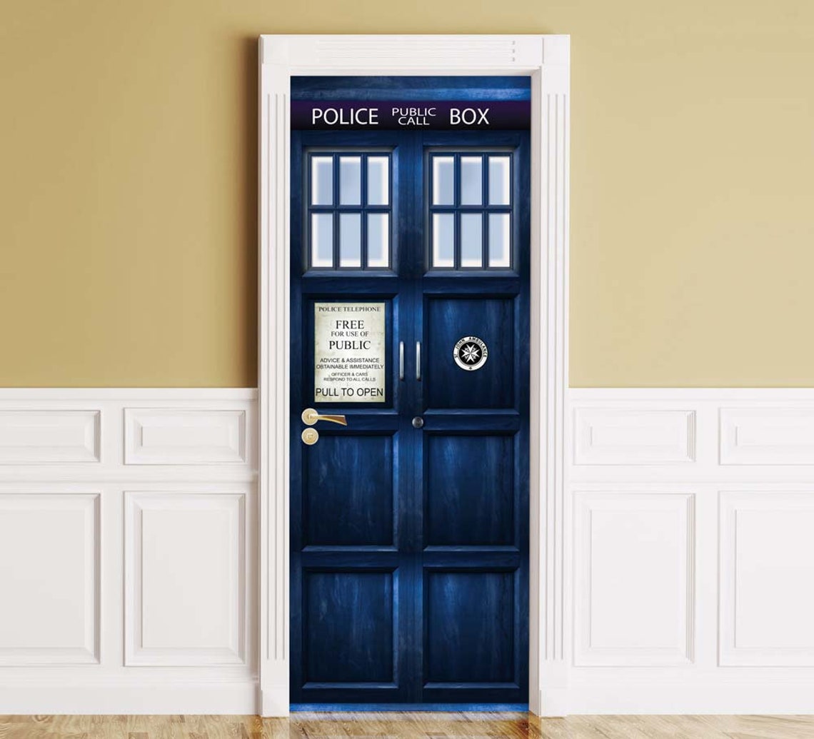 Policebox Door Mural Sticker Cover Peel & Stick Removable | Etsy