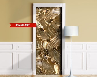 GLOSS Gold Door Sticker for Door, Wall or Fridge. Peel & Stick ...