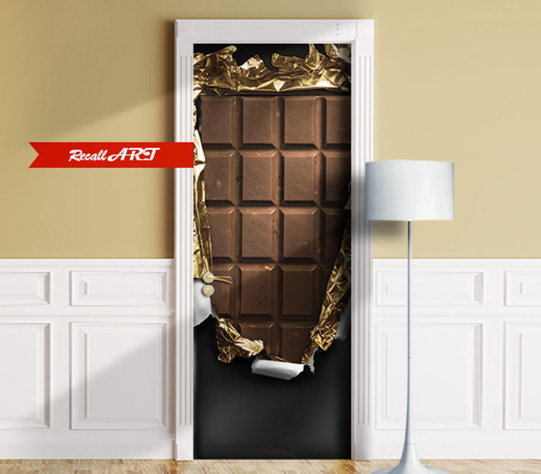 Chocolate Bar - Sticker for Door / Wall / Fridge. Peel & Stick ...