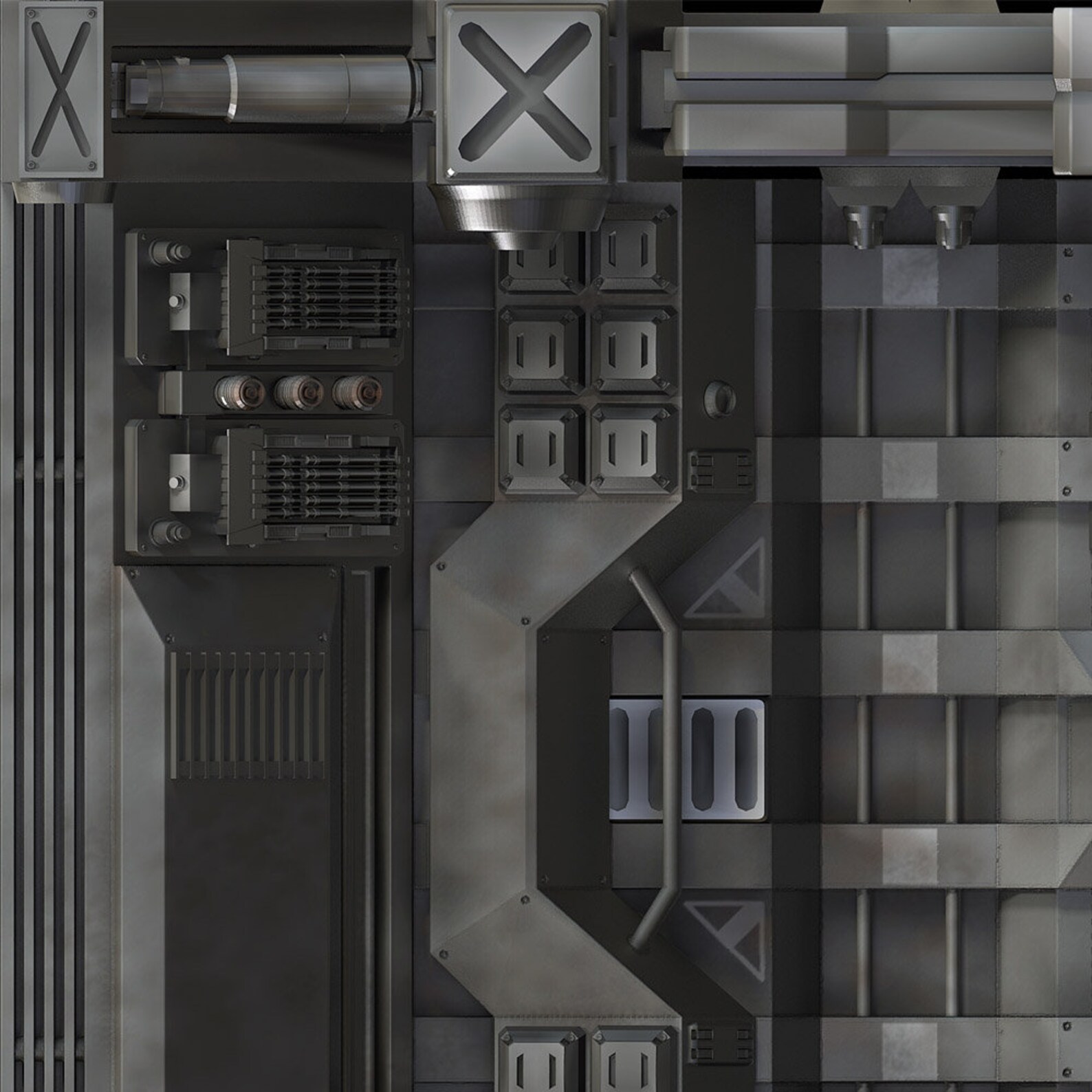 Door Mural - Armoured Bunker, Gateway. Sci Fi Decal for Window, Wall ...
