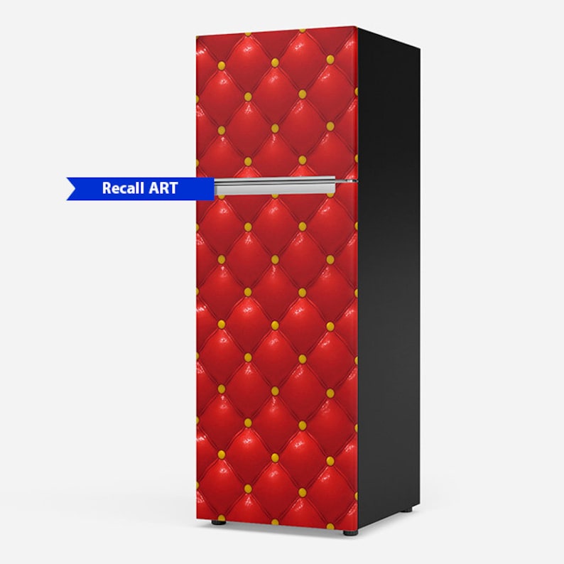Red Leather Door Peel and Stick Door Mural Sticker Cover | Etsy