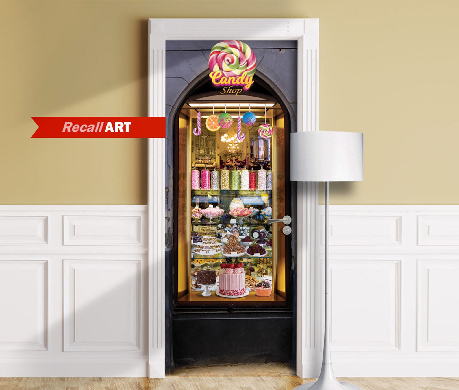 Door Mural Candy Shop Old Sweets Store. Removable Decal - Etsy