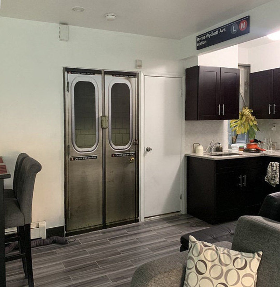 Door Mural - New York Subway Car, Metro Carriage, Underground. Sticker ...