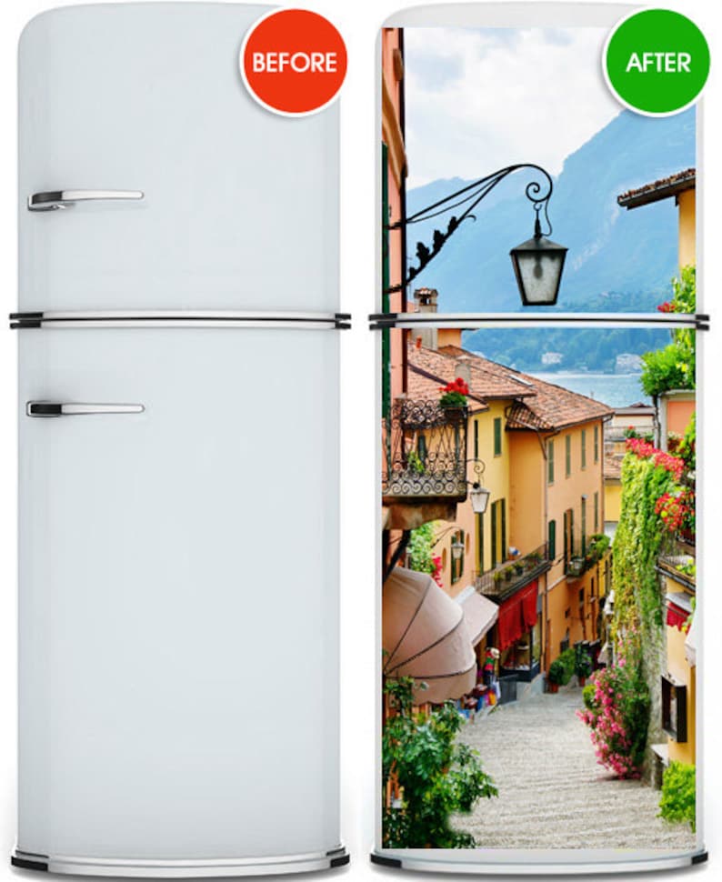 Sticker for Door / Wall / Fridge Italian Street. Peel & | Etsy